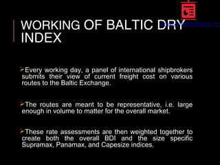Baltik dry index : concepts | PPT | Commodities | Economy