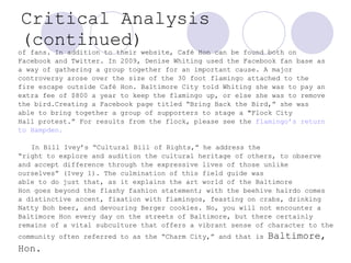 The Baltimore Hon | PPT