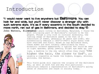 The Baltimore Hon | PPT