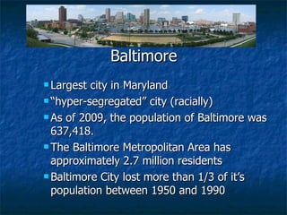 Baltimore Urban Programs Presentation | PPT