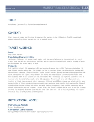 Teacher Professional Development | PDF