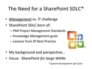 An SDLC for SharePoint | PPT