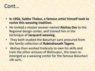 Baluchar sari is a type of sari, | PPTX