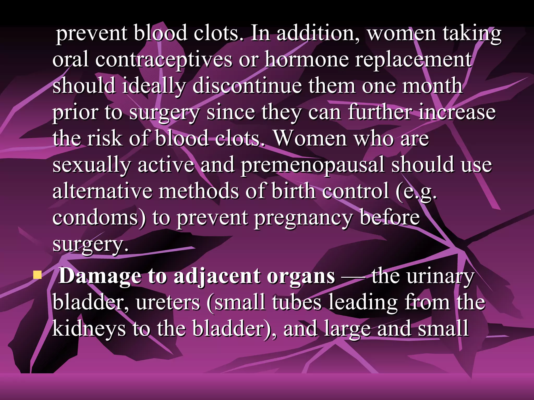 Total abdominal hysterectomy with bilateral salpingo-oophorectomy. | PPT