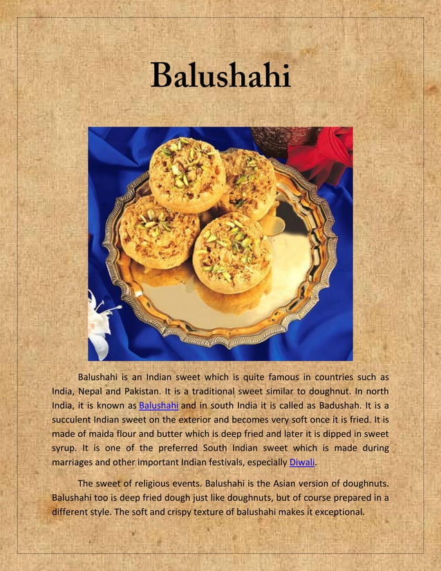 Balushahi | PDF