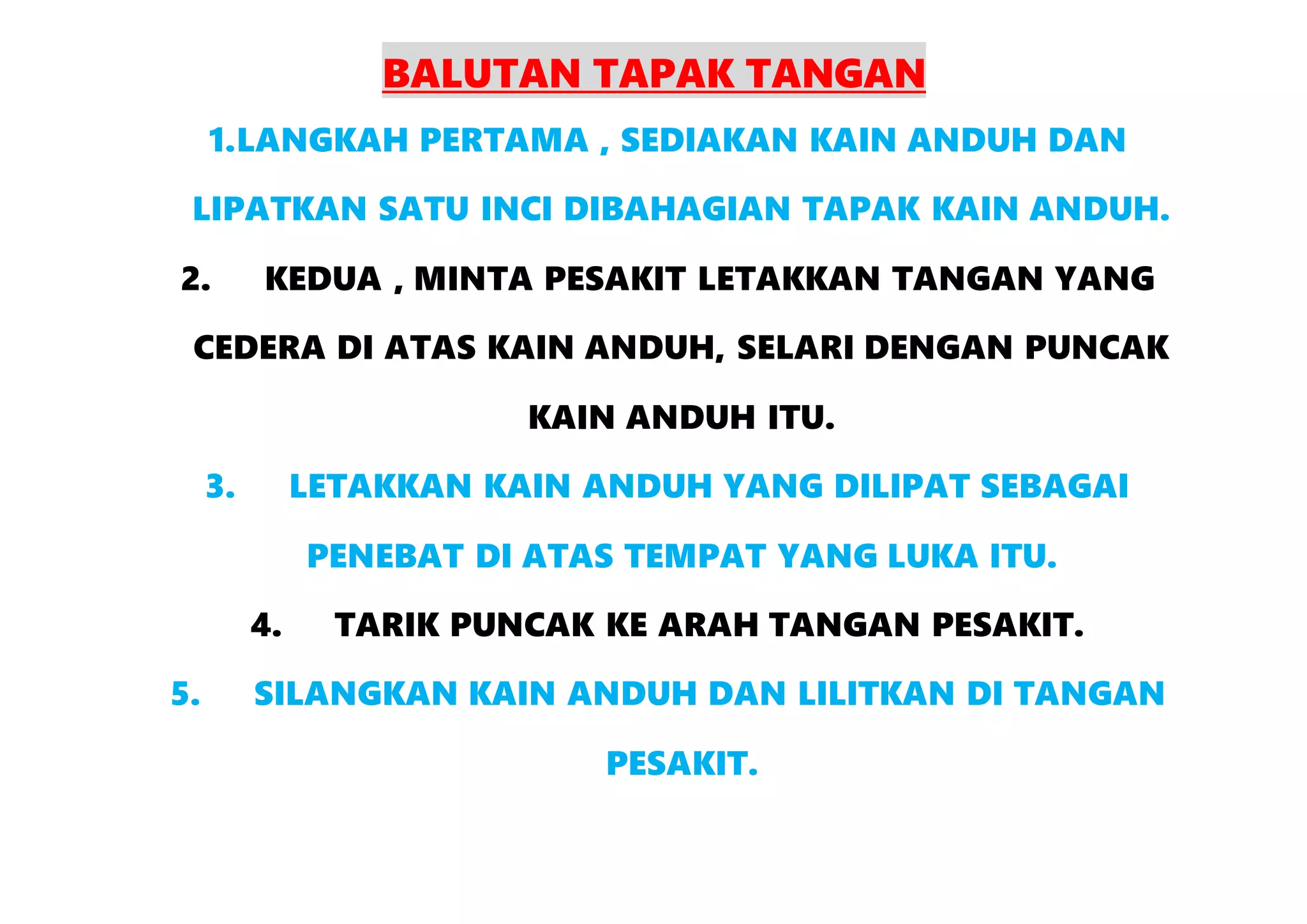 Balutan tapak tangan | DOCX