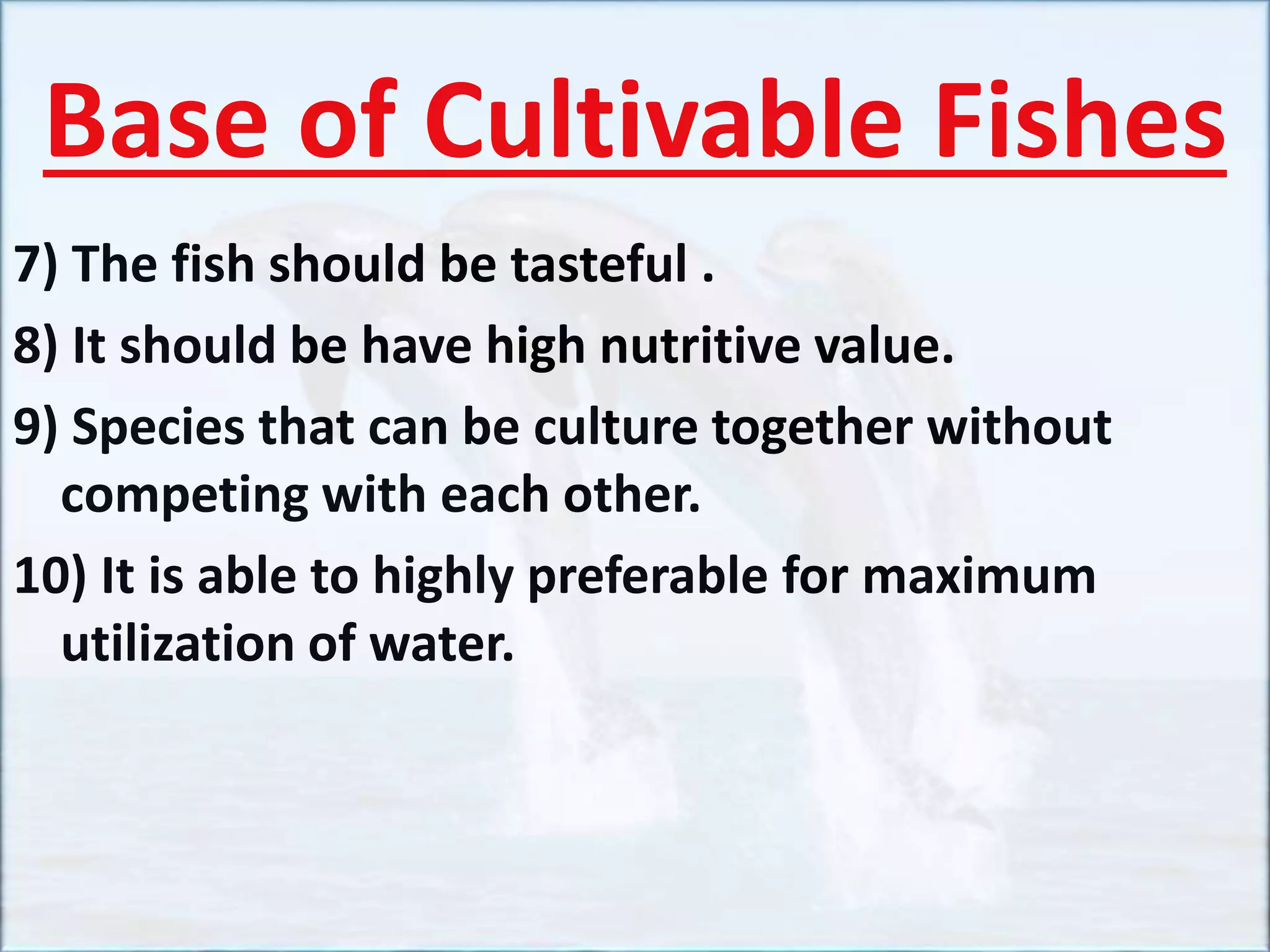 Types of Cultivable Fishes | PPTX