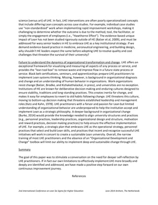 Balzer, William K; Why is the broad implementation of LHE failing | PDF