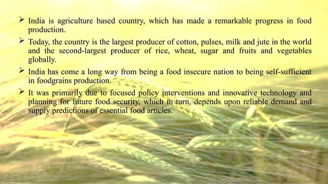 Role Of Hybrid Time Series Models Arima Ann In Forecasting Scenario Of Agriculture Pptx