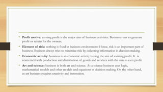 BAM-225 (Chapter 1).pptx Fundamentals of Business I | PPTX