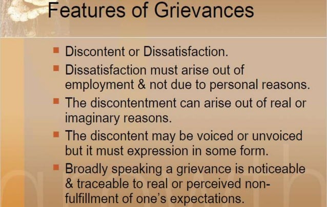 industrial relations - grievances,its types and handling procedures | PPT