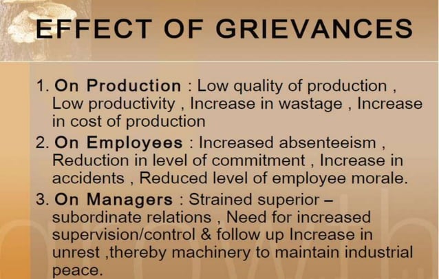 industrial relations - grievances,its types and handling procedures | PPT