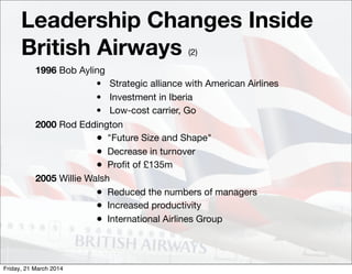 Managing Change at British Airways, An Introduction | PDF