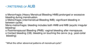 bamarhhol abnormal uterine bleeding 1111 | PPT