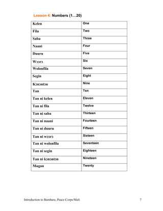 Basic Bambara Language Course | PDF