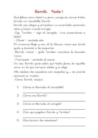 Bambi parte i | PDF