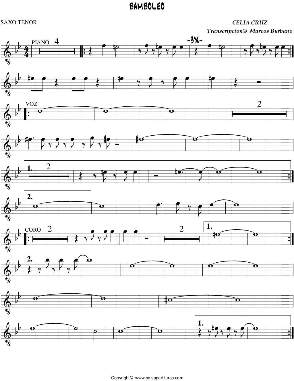 Bamboleo - PARTITURAS ORQUESTA