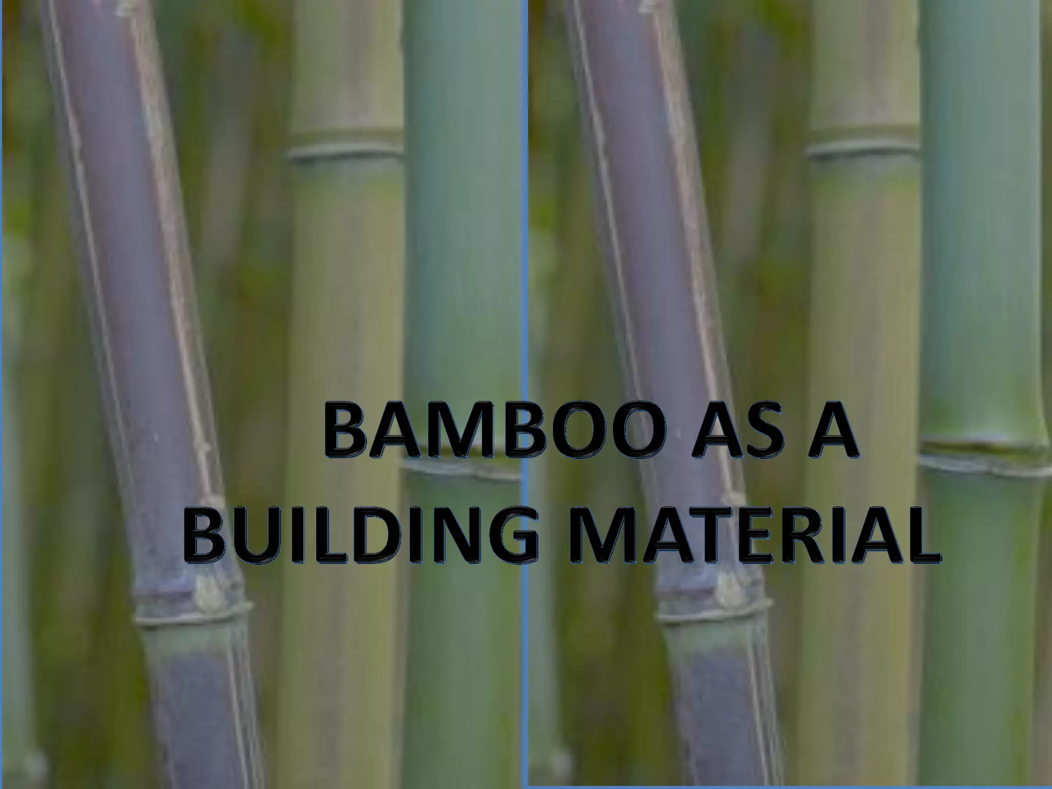 Bamboo as a buil ding material | PDF