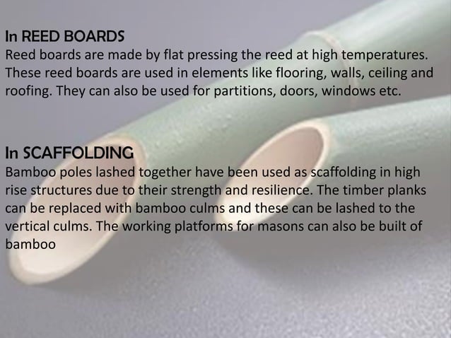 Bamboo as a buil ding material | PDF