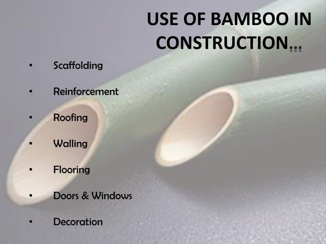 Bamboo as a buil ding material | PDF
