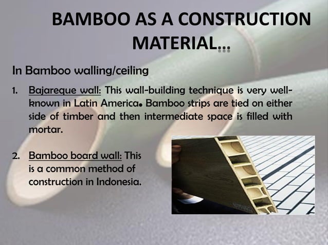 Bamboo as a buil ding material | PDF