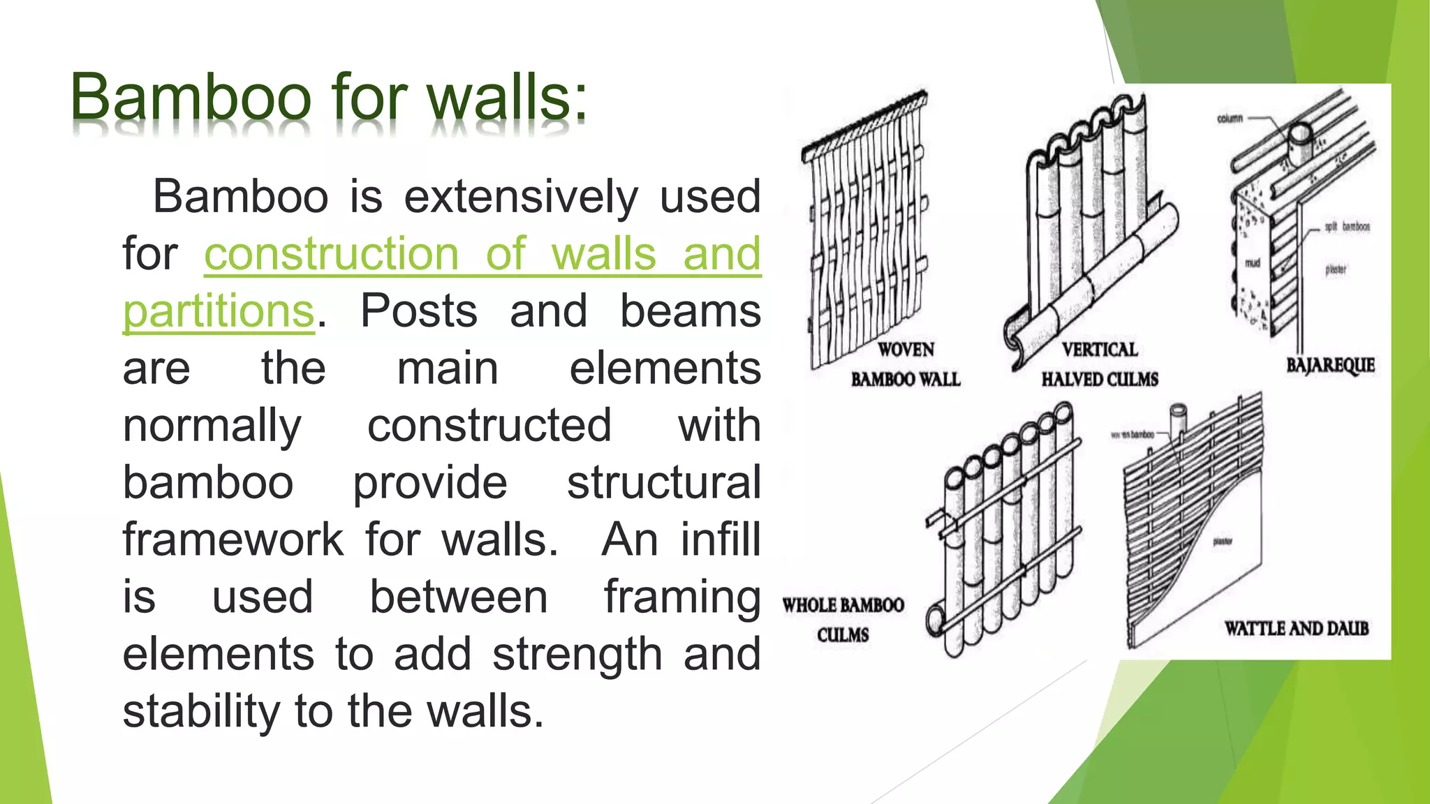 Bamboo as a construction material | PPTX