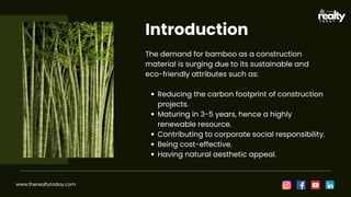 Bamboo as Eco-Friendly Construction Material | PDF