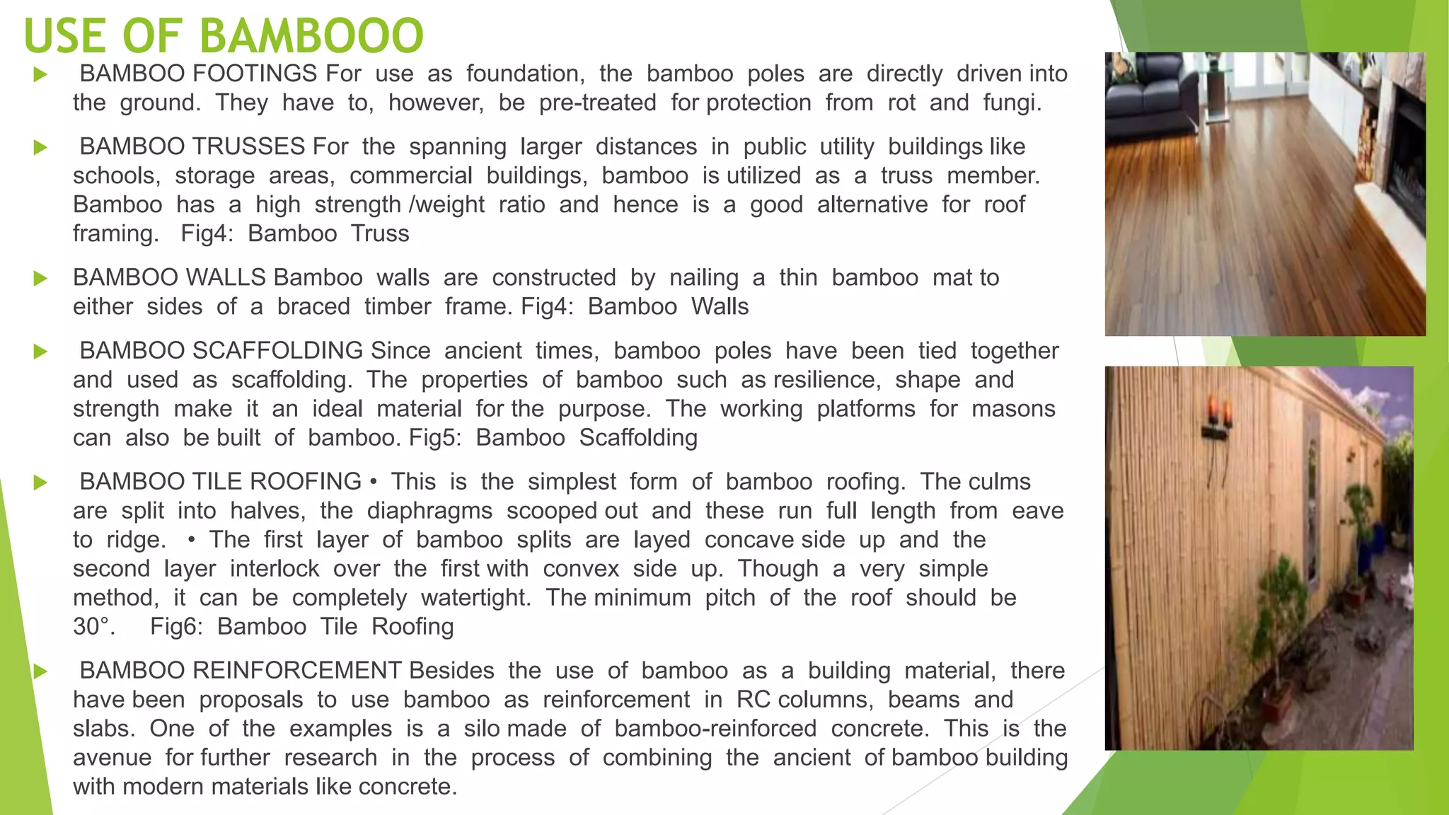 Bamboo as a sustainable building material ppt | PPTX