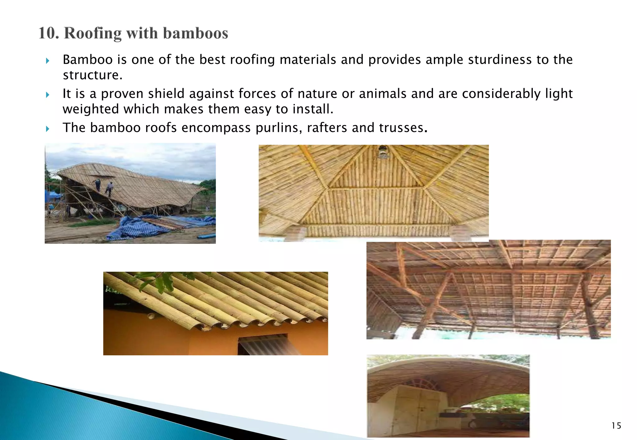 Bamboo a sustainable construction | PPTX