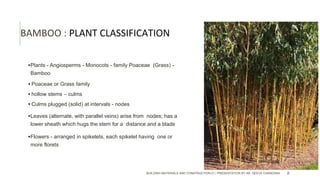 Bamboo - Building Materials and Construction | PDF
