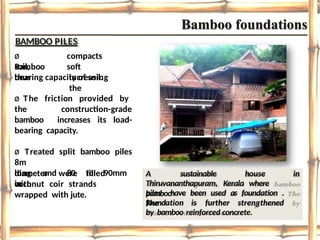 BAMBOO CONSTRUCTION, TECHNIQUES AND JOINTINGS | PPTX