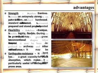 BAMBOO CONSTRUCTION, TECHNIQUES AND JOINTINGS | PPTX
