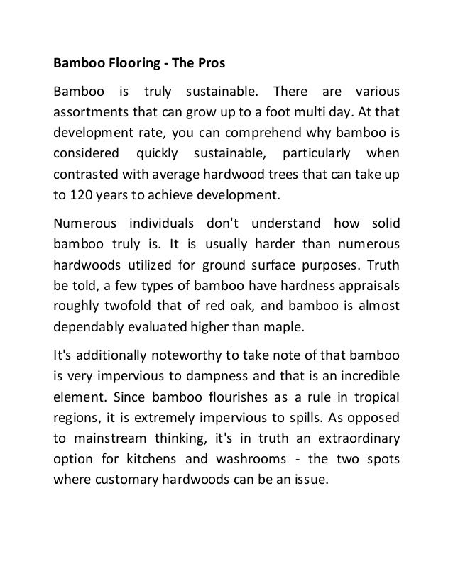 Bamboo Flooring Advantages And Disadvantages