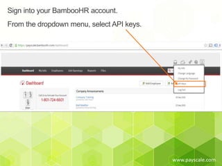 PayScale and BambooHR integration guide | PPTX