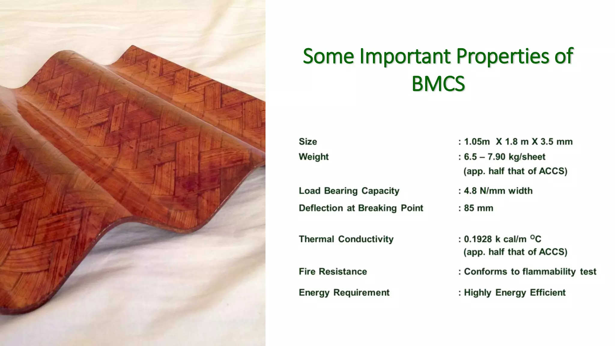 Bamboo mat corrugated sheet | PPTX