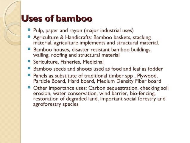 Bamboo & its uses | PPT