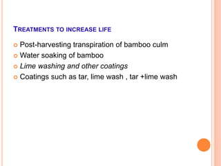 Bamboo preservation techniques | PPTX