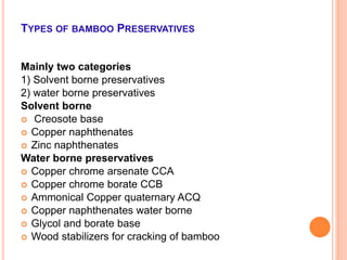 Bamboo preservation techniques | PPTX