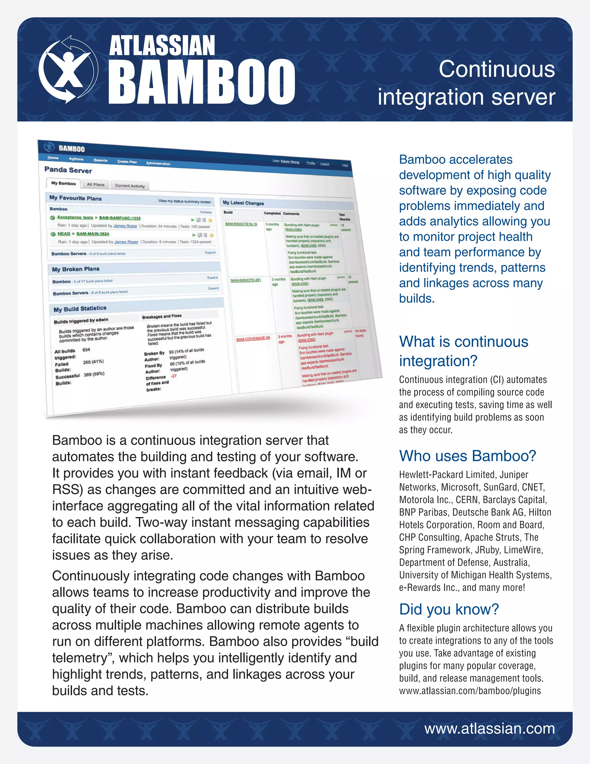 Bamboo Continuous Integration Server Brief Pdf