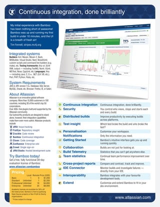 Bamboo Continuous Integration Server - Brief | PDF