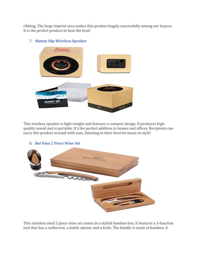 10 Bamboo Promotional Products For An Eco-friendly Marketing Campaign | PDF