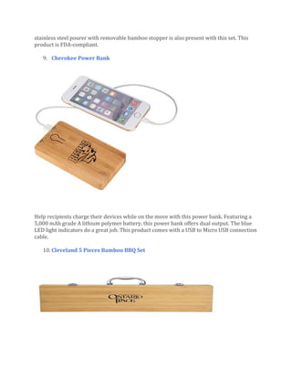 10 Bamboo Promotional Products For An Eco-friendly Marketing Campaign | PDF