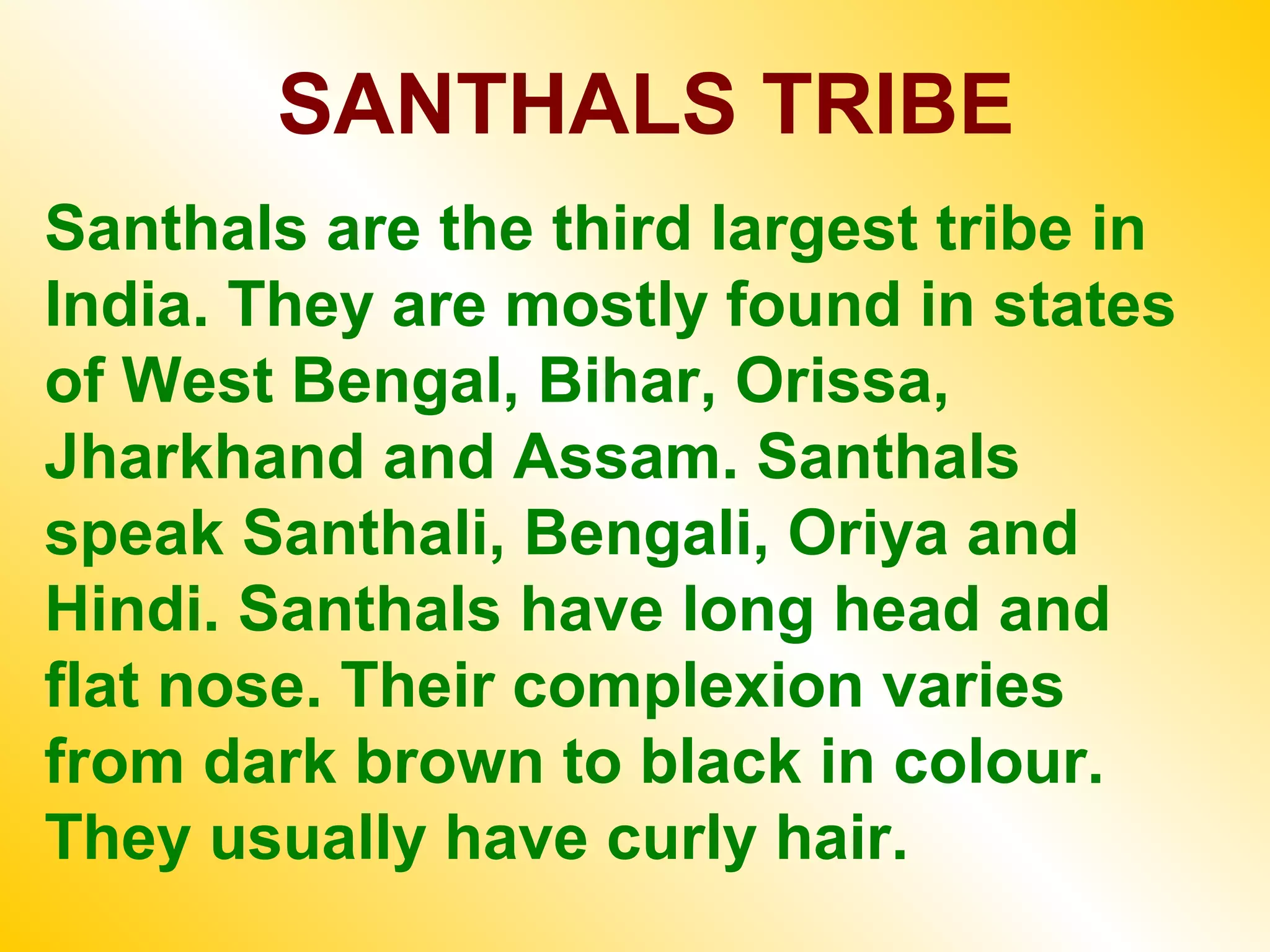 CLASS V ENGLISH SANTHALS TRIBE AND BAMBOO DISH | PPT