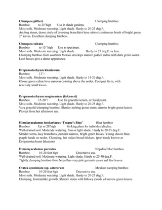 Bamboos in graminetum | PDF | Gardening | Home & Garden