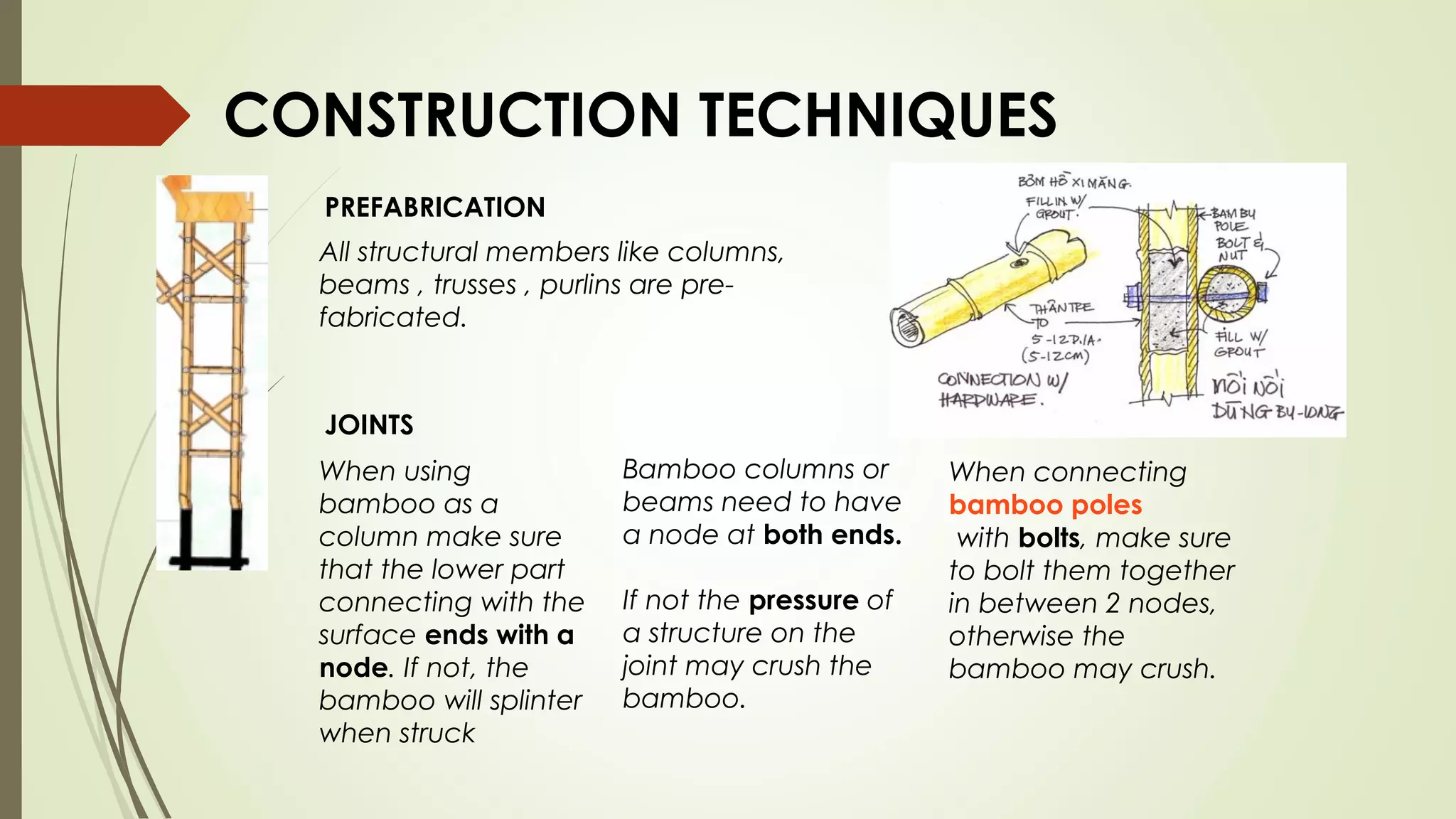Bamboo structures - site visit | PPT
