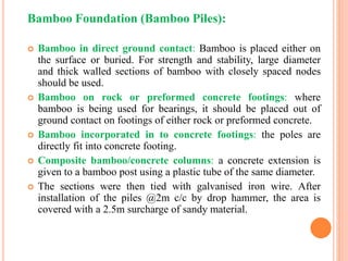 Bamboo as a building material | PPTX