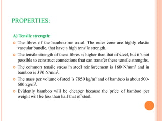 Bamboo as a building material | PPTX