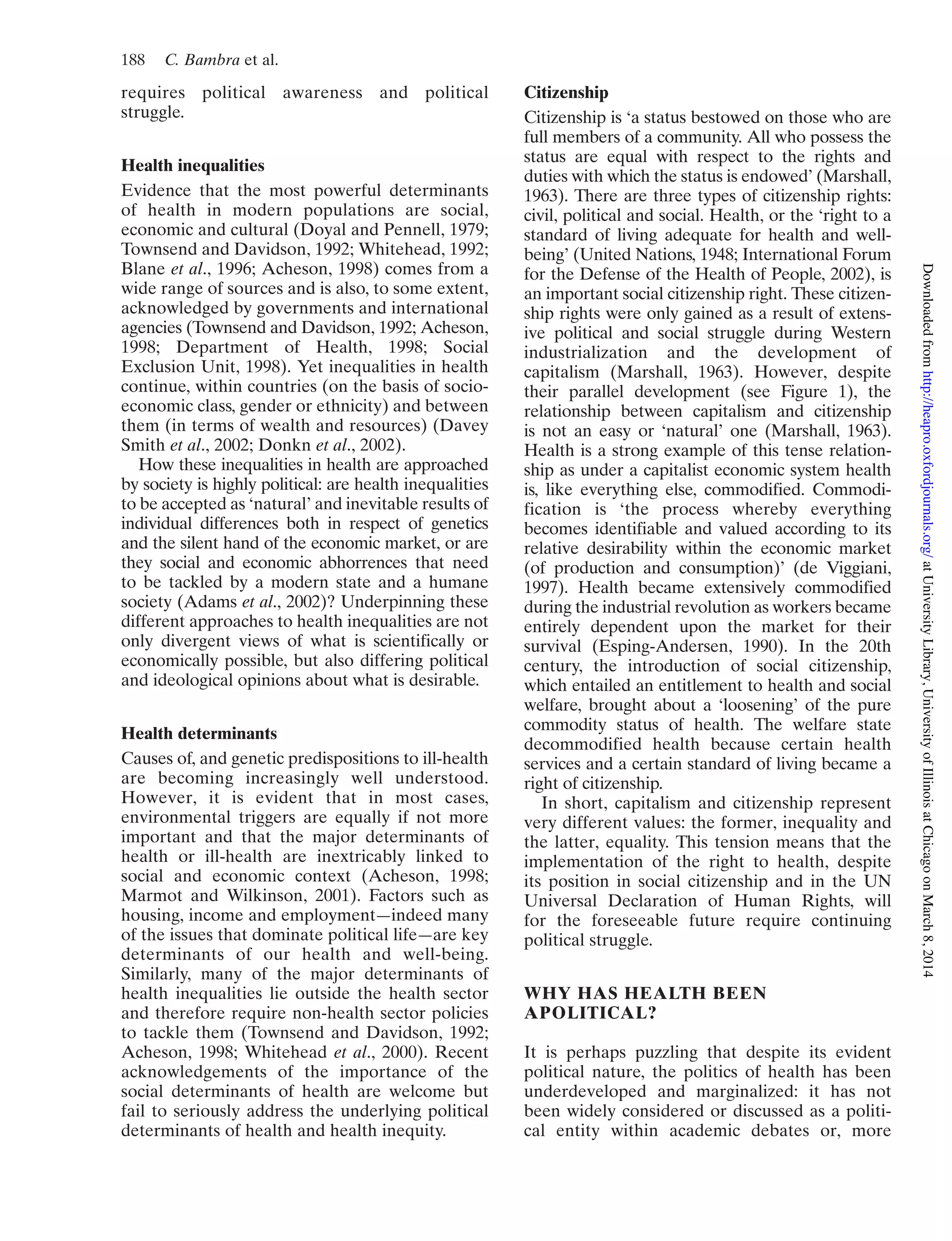 Towards a politics of health | PDF