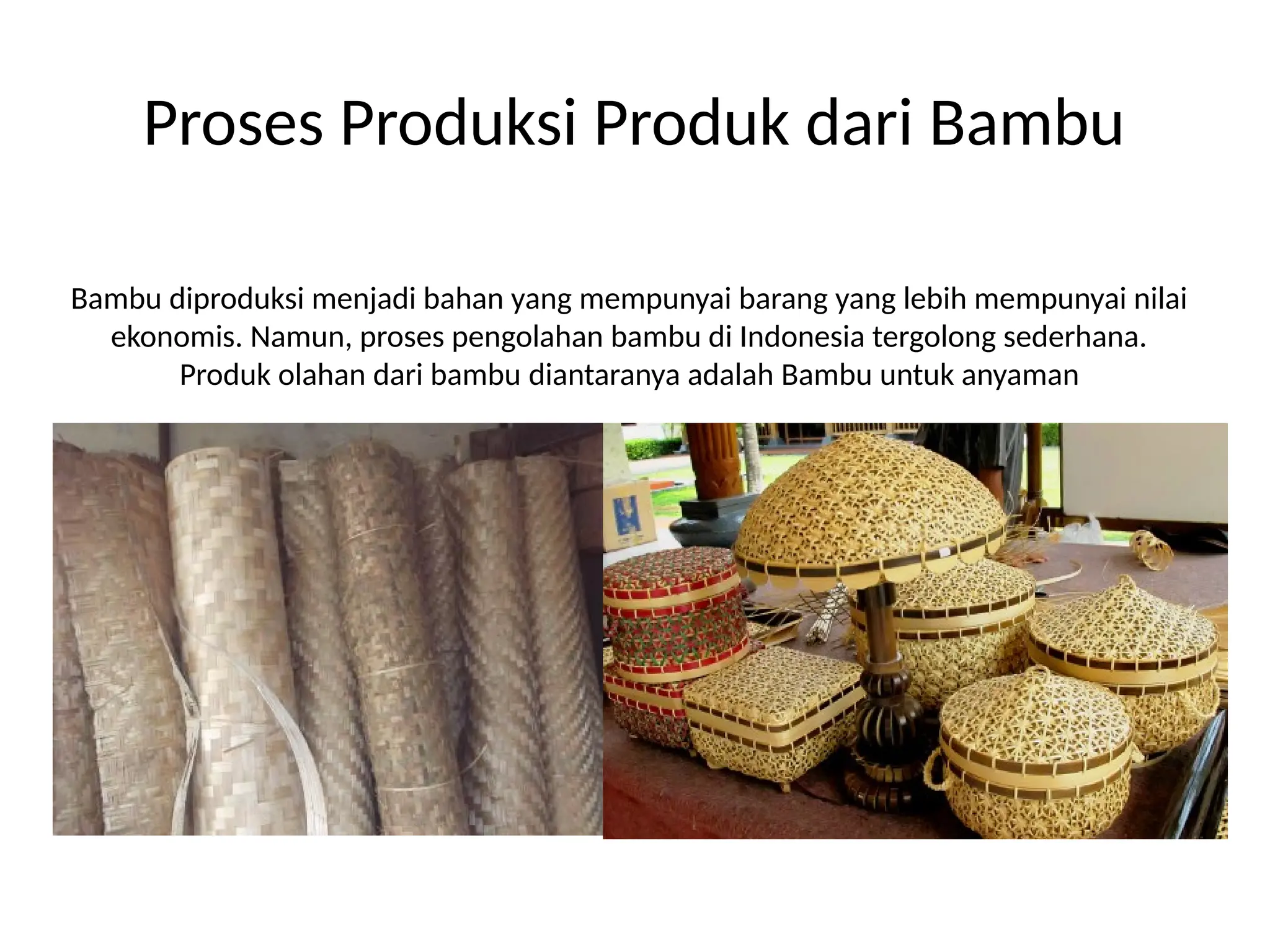 BAMBU sebagai jenis hasil hutan non kayu | PPTX
