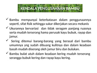 BAMBU sebagai jenis hasil hutan non kayu | PPTX